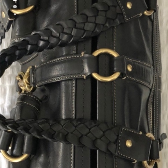 Bags | Coach Daphne Black Leather Doctor Satchel Shoulder | Poshmark